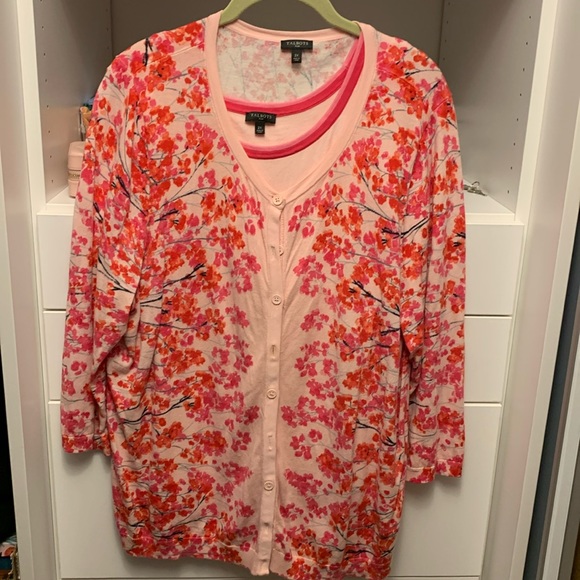 Talbots | Sweaters | Talbots Twin Set 2x Cotton And Rayon Cherry ...